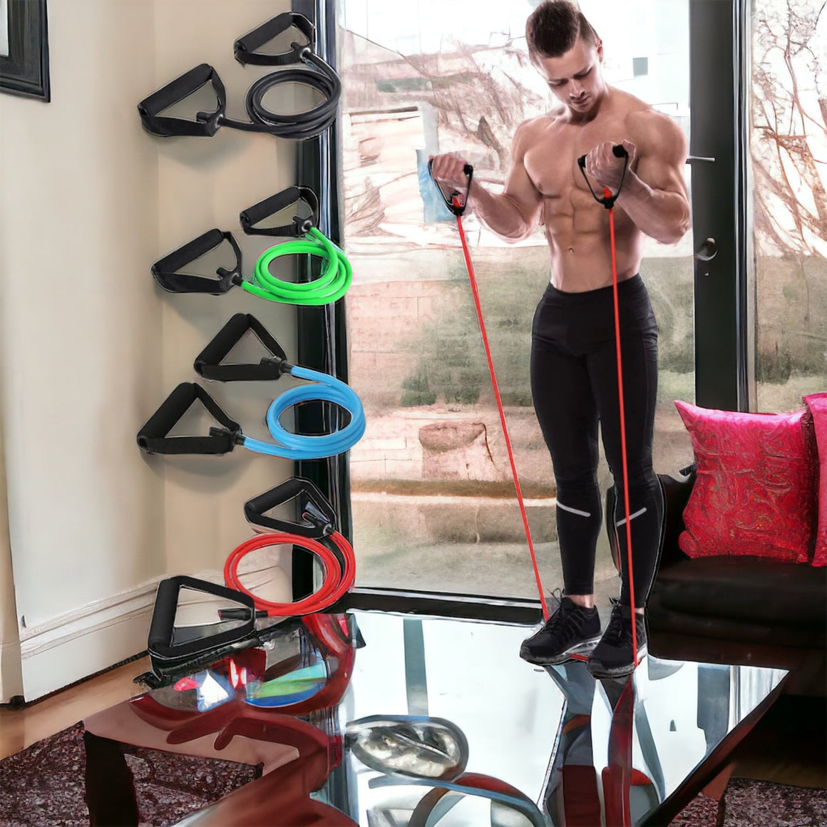 120cm Yoga Pull Rope Elastic Resistance Bands | Comprehensive Fitness ...